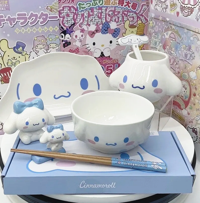 Cartoon Anime Ceramic Cup Bowl And Dish Set PN5528 – Pennycrafts