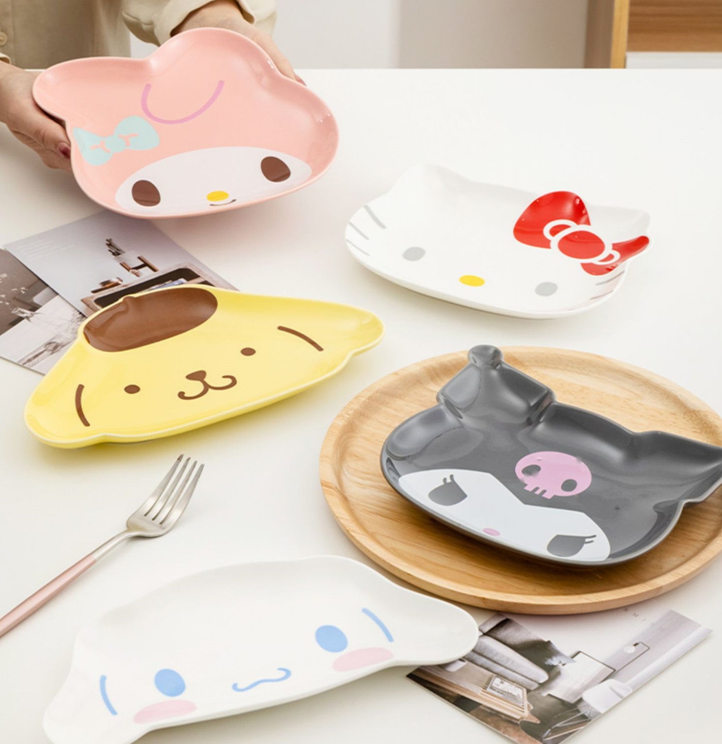 Cartoon Anime Ceramic Cup Bowl And Dish Set PN5528 – Pennycrafts