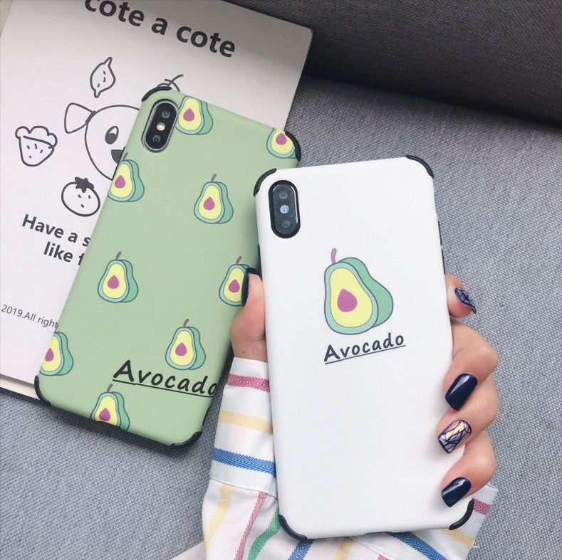 Kawaii Avocado Phone Case for iphone 6/6s/6plus/7/7plus/8/8P/X/XS/XR/X ...