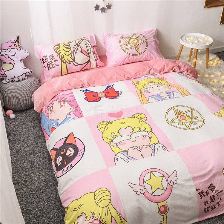 Fashion Sailormoon Usagi and Luna Bedding Set PN1778 – Pennycrafts