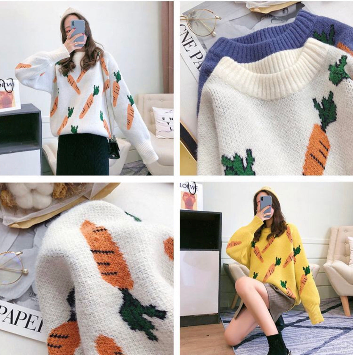 Cute Carrot Sweater PN2783 – Pennycrafts
